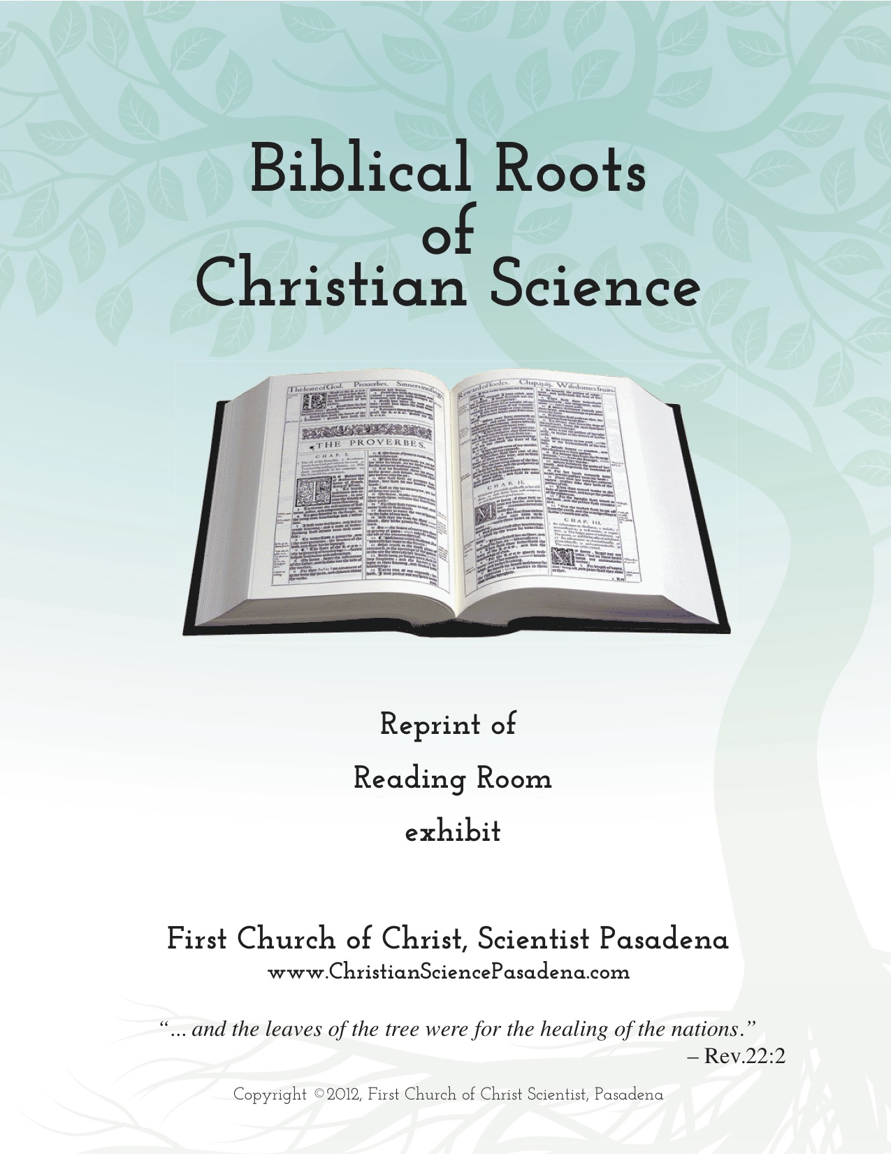 Biblical Roots of Christian Science Online Exhibit « Second Church of ...